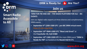 Digital Radio Mondiale | DRM is ready for IBC, have you registered for ...
