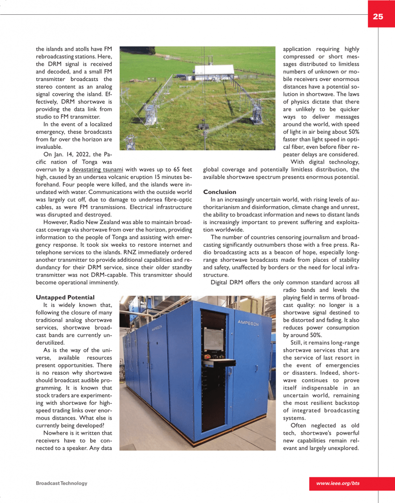 Shortwave In a New DRM Light - IEEE Broadcast Technology - Digital ...