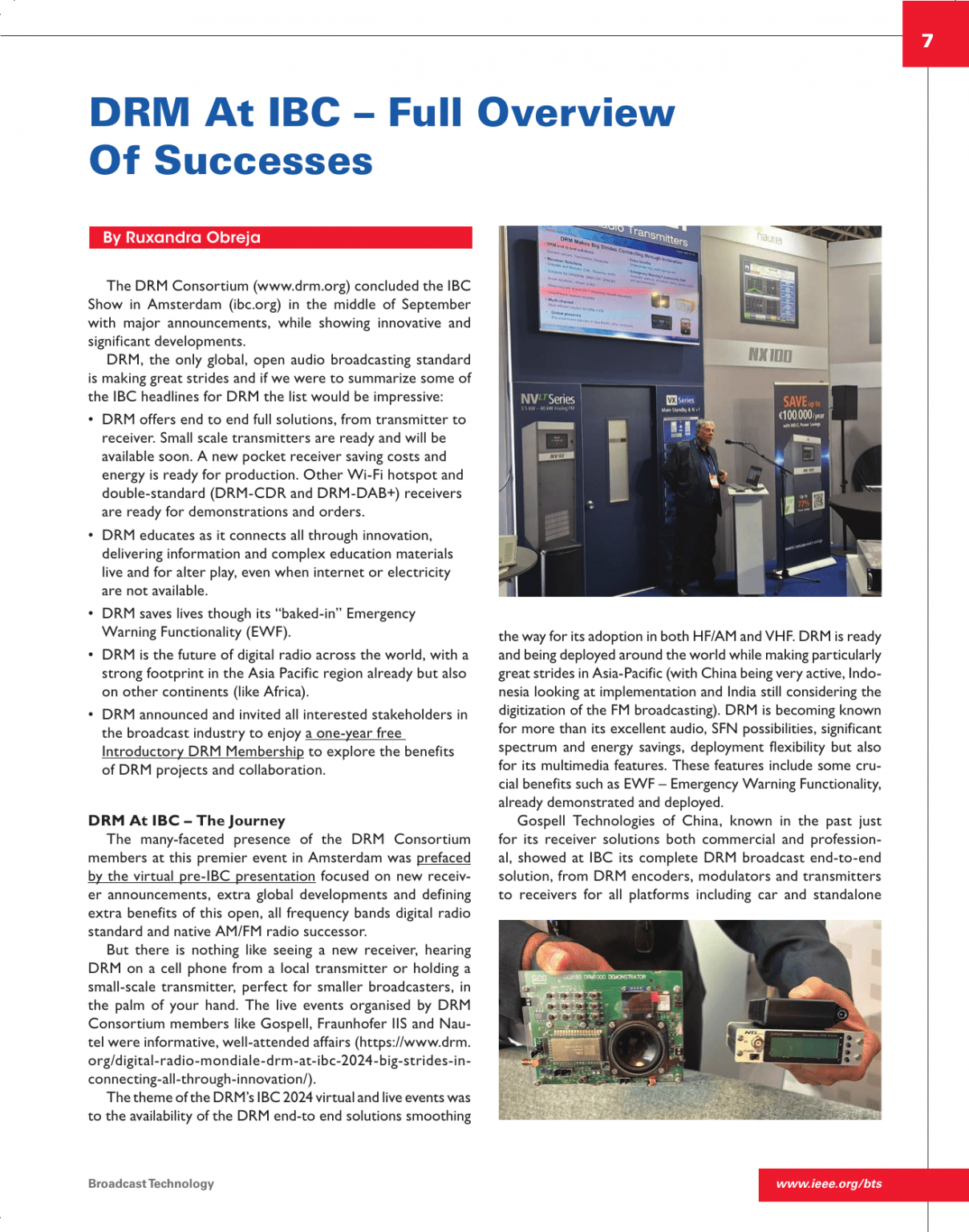 DRM At IBC – Full Overview Of Successes – IEEE Broadcast Technoloy ...