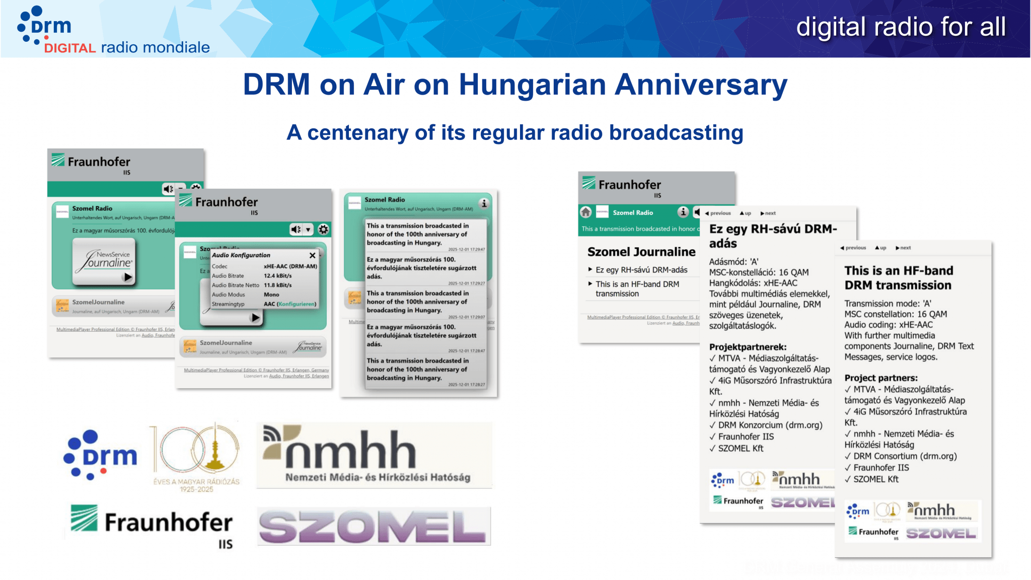 DRM on Air on Hungarian Anniversary - Digital Radio Mondiale