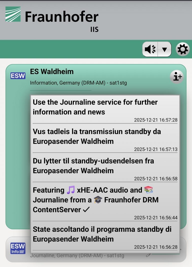 Sender Waldheim returns on DRM shortwave - Digital Radio Mondiale