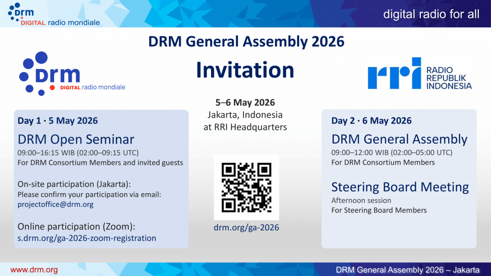DRM General Assembly 2026 – All Information Available - Digital Radio ...